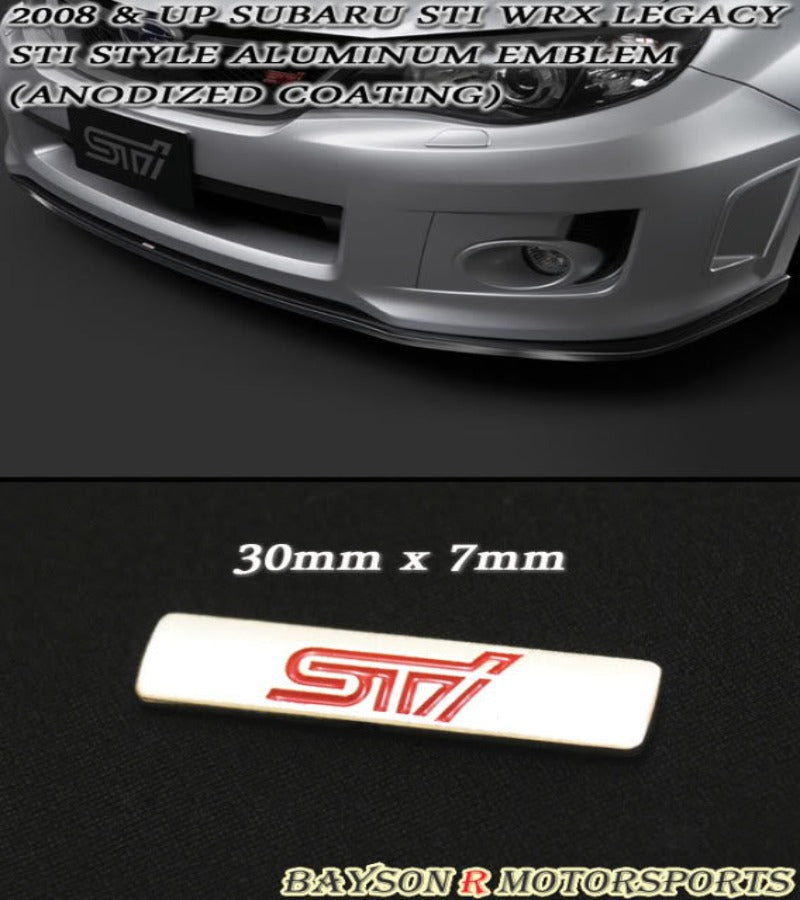 Subaru WRX Sti ST Style Front Lip Emblem – Bayson R Motorsports