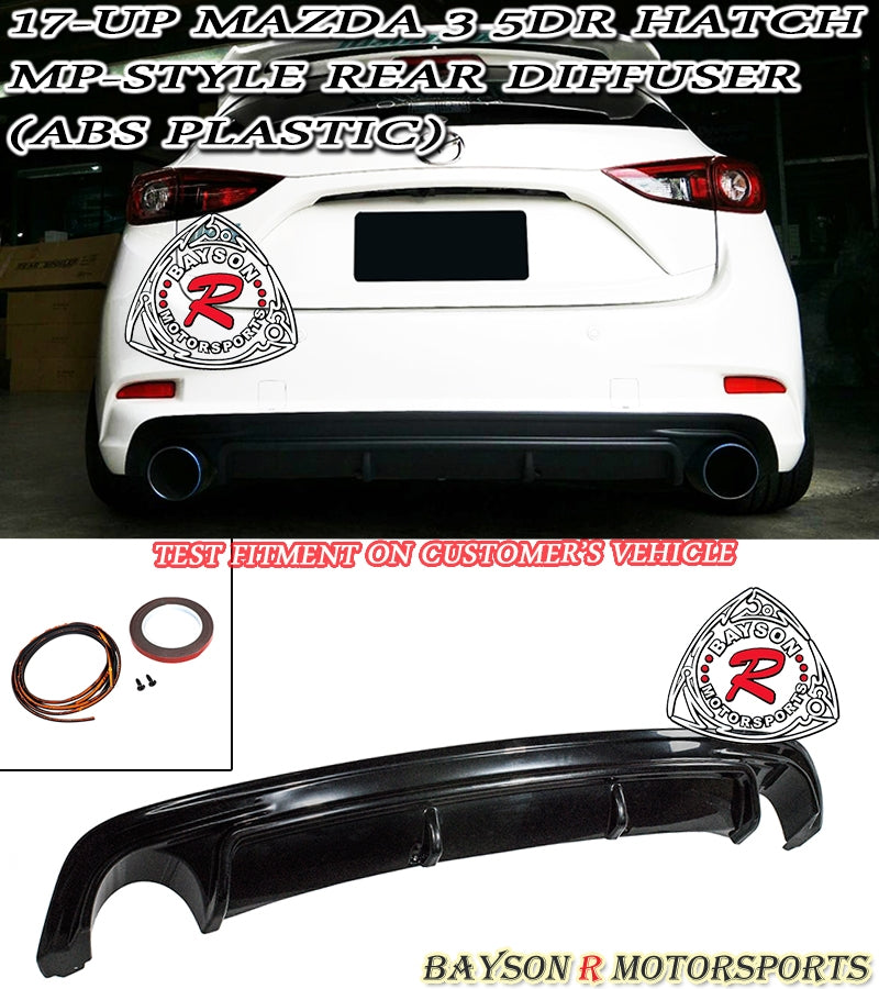 Mazda Mazda-3 Hatchback (2017-2018) Rear Diffuser MP Style – Bayson R ...
