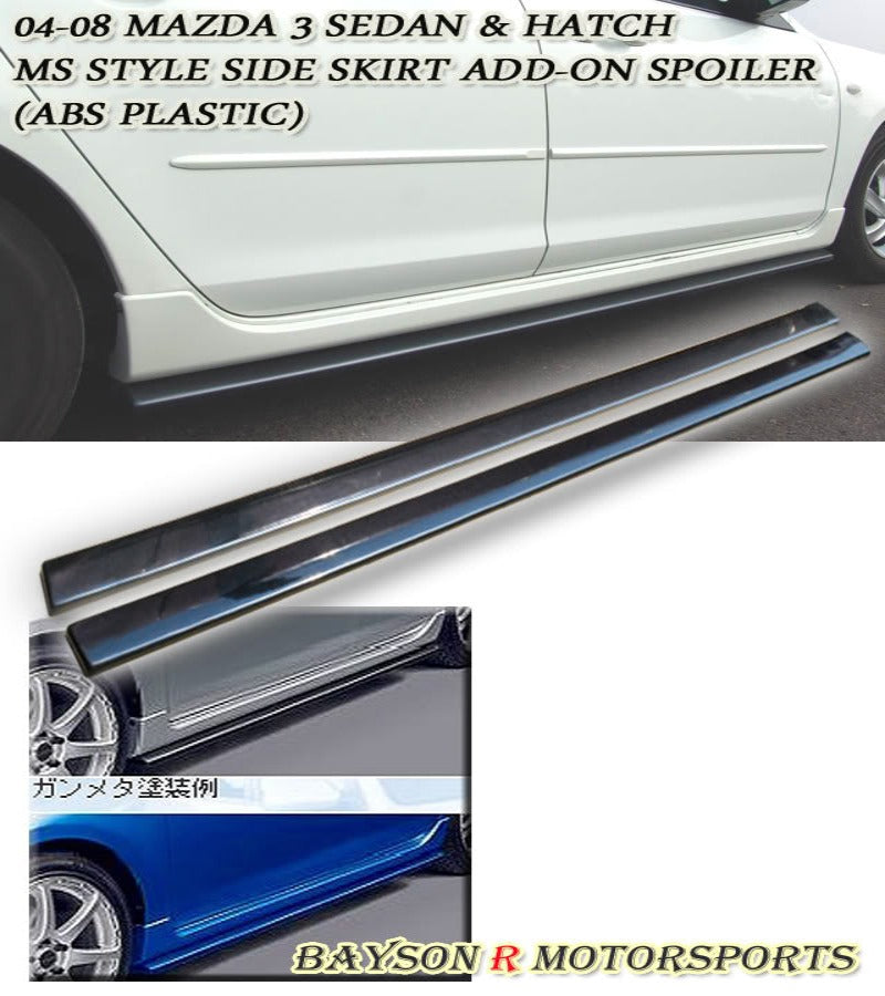Mazda Mazda-3 Side Skirts (2004-2009) MS Style – Bayson R Motorsports
